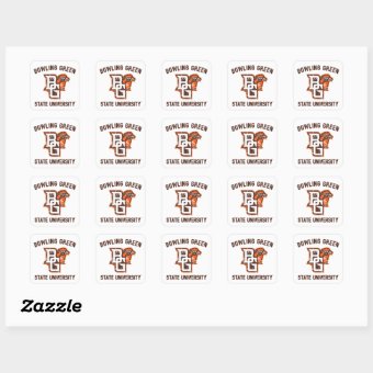 Bowling Green State University Distressed Square Sticker | Zazzle