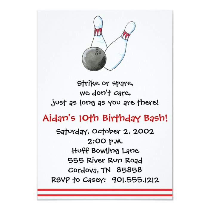 Bowling Invitations | Zazzle.com