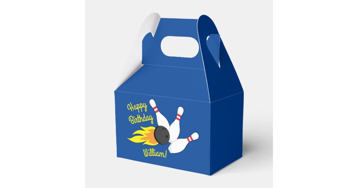 Bowling Kids Birthday Party Cute Sports Favor Boxes | Zazzle