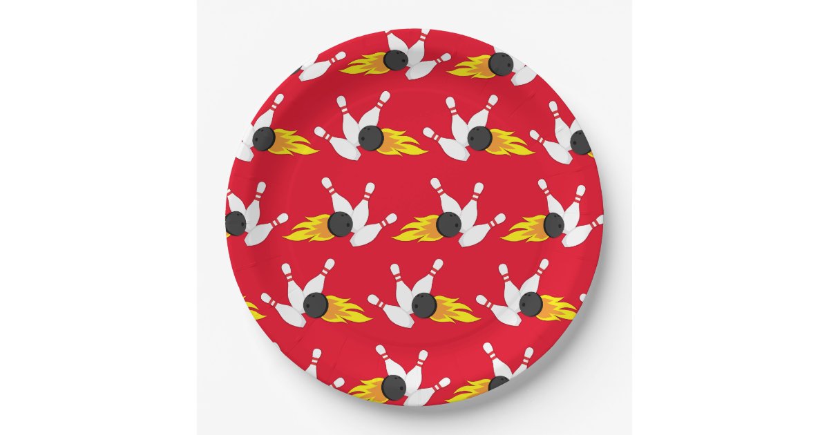 Bowling Kids Birthday Party Cute Sports Paper Plates | Zazzle