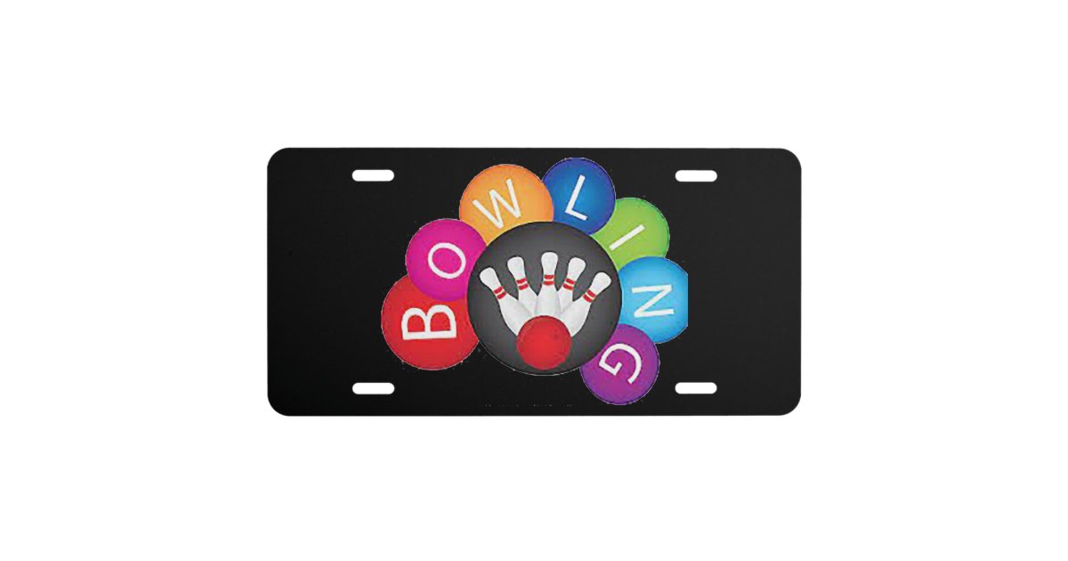Bowling License Plate | Zazzle