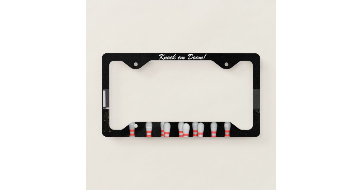 Bowling License Plate Frame | Zazzle