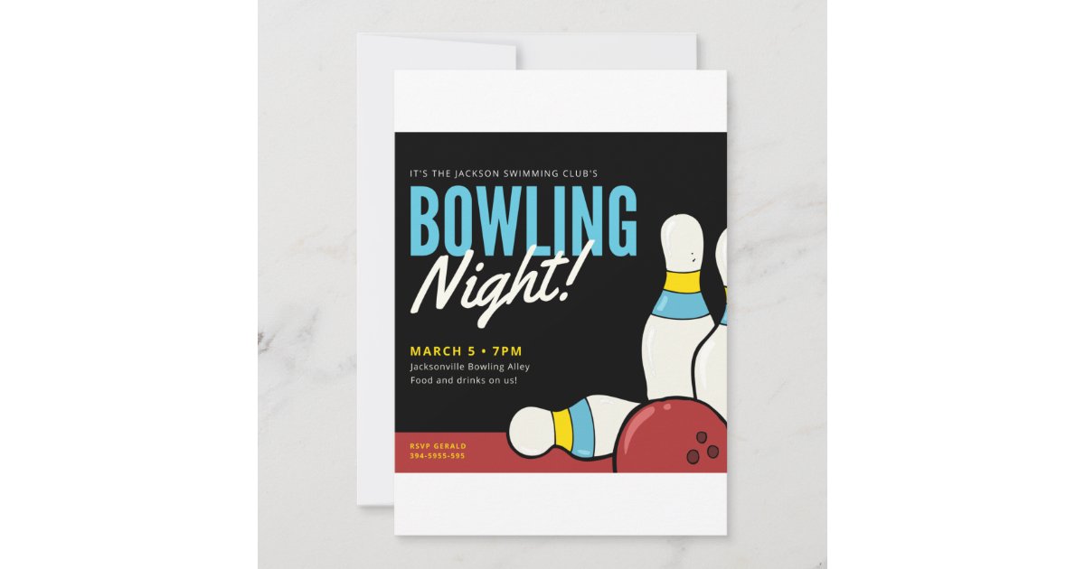 Bowling Night! Invitation | Zazzle