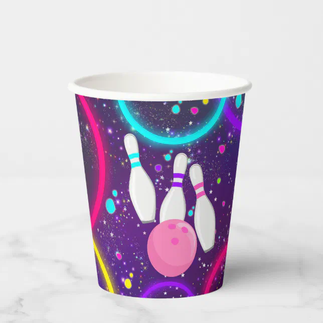 Bowling Party Cups Ten Pin Bowling Paper Cups | Zazzle
