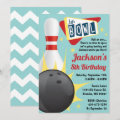Bowling Party Retro Tenpin Invitation | Zazzle