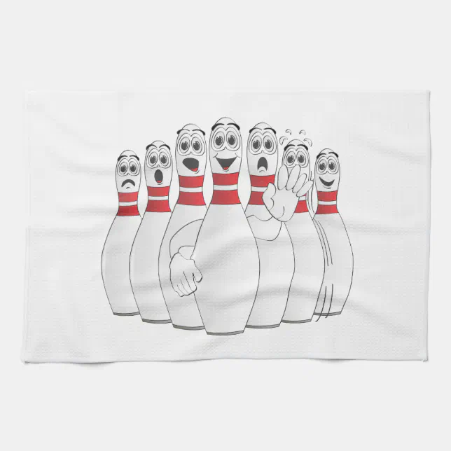 Bowling Pin Crying Towel Cartoon | Zazzle
