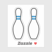 Bowling pin stickers | Zazzle