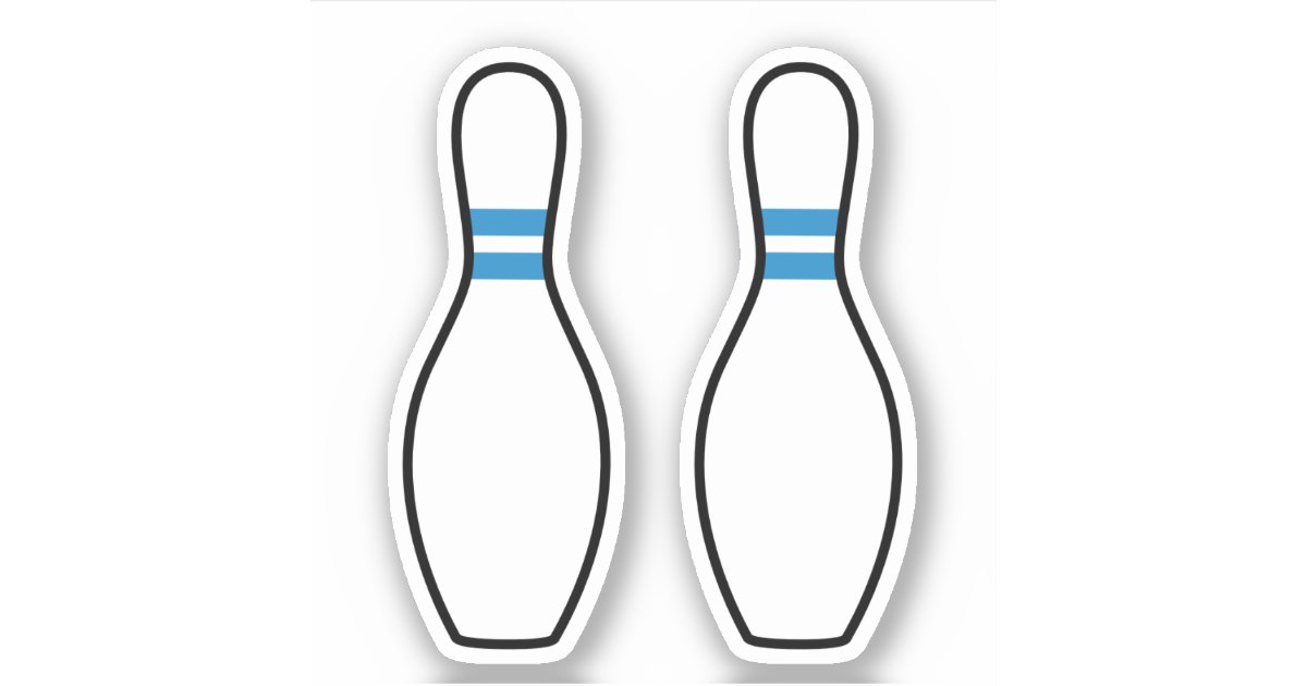 Bowling pin stickers | Zazzle
