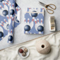 Bowling Pins Bowling Ball Print Wrapping Paper | Zazzle