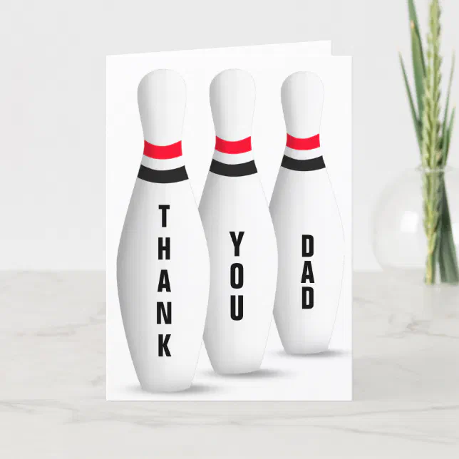 Bowling Pins Father's Day Card | Zazzle