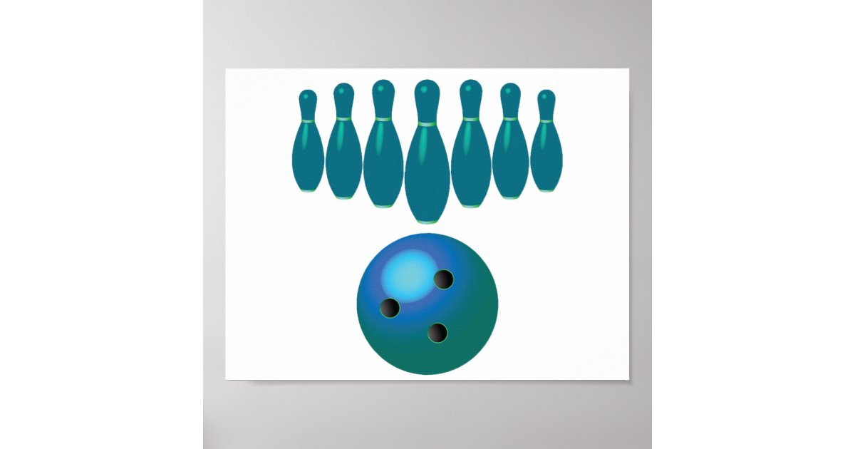 Bowling Pins Poster | Zazzle