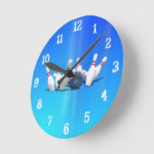 Bowling Pins: Wall Clock | Zazzle