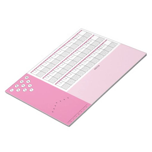 Bowling Scoreboard Diagrams & Notes | Pink & White | Zazzle