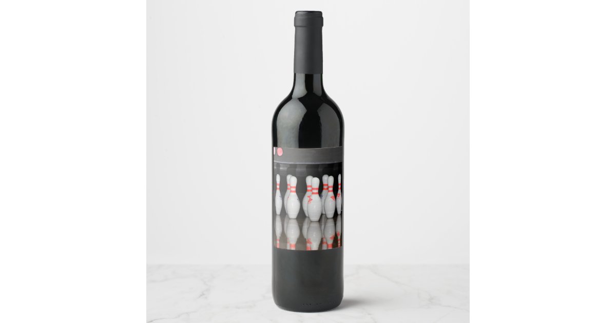 Bowling Wine Label | Zazzle