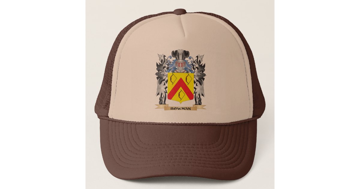 Bowman Coat of Arms - Family Crest Trucker Hat | Zazzle