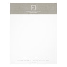 BOX LOGO with YOUR INITIAL/MONOGRAM on GRAY LINEN Letterhead | Zazzle.com