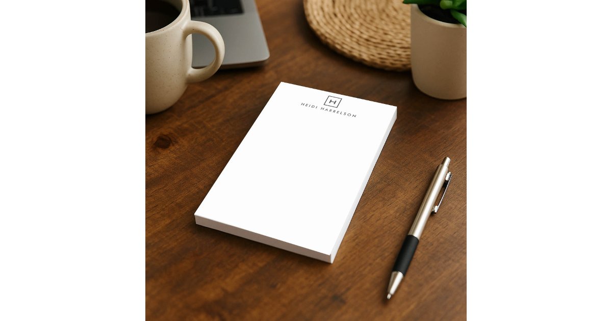 BOX LOGO with YOUR INITIAL/MONOGRAM Post-it Notes | Zazzle