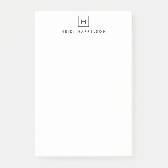 BOX LOGO with YOUR INITIAL/MONOGRAM Post-it Notes | Zazzle.com