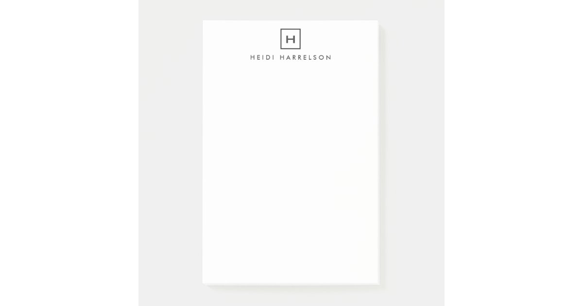 BOX LOGO with YOUR INITIAL/MONOGRAM Post-it Notes | Zazzle