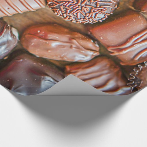 Box of Chocolate Candies Wrapping Paper | Zazzle