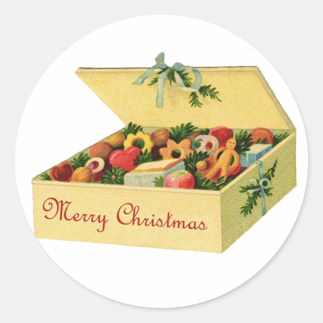 Box Of Christmas Cookies Stickers | Zazzle