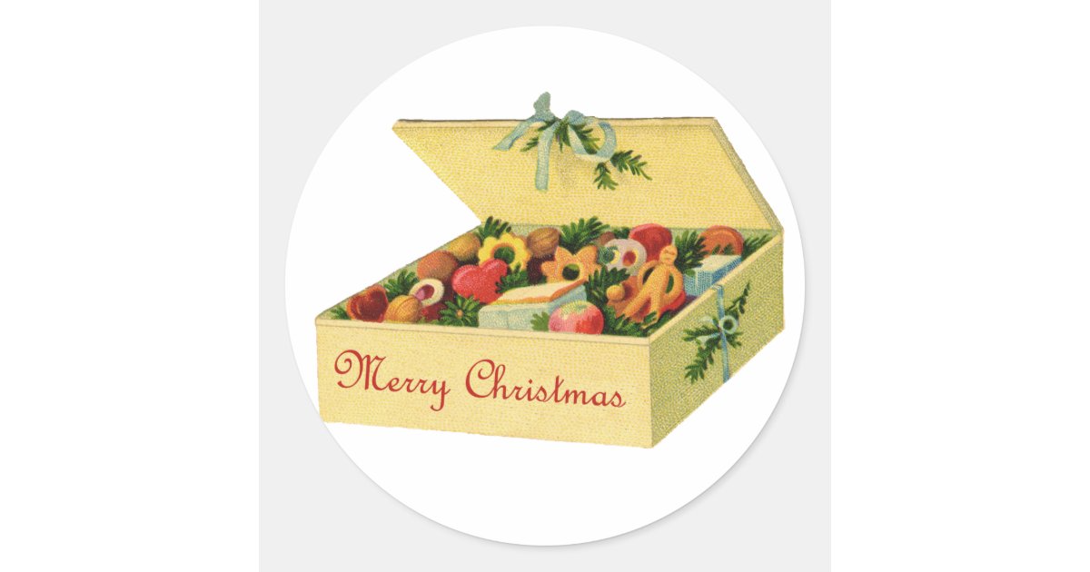 Box Of Christmas Cookies Stickers | Zazzle
