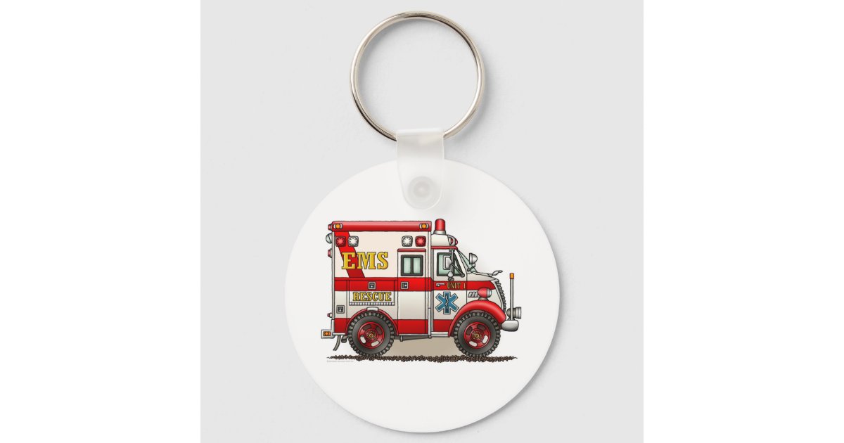 Box Truck Ambulance Keychain | Zazzle