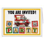 Ambulance Birthday Party Invitation | Zazzle.com