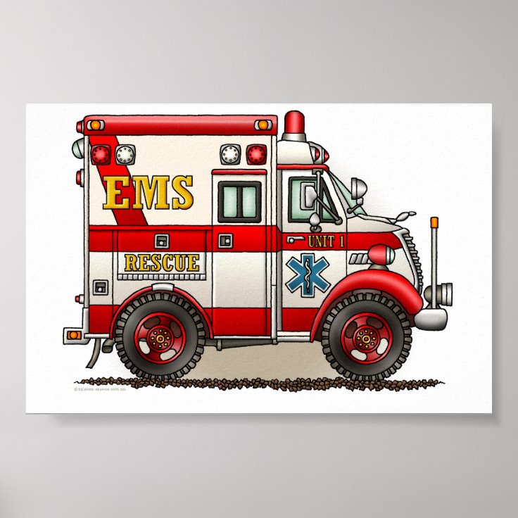 Box Truck Ambulance Poster | Zazzle
