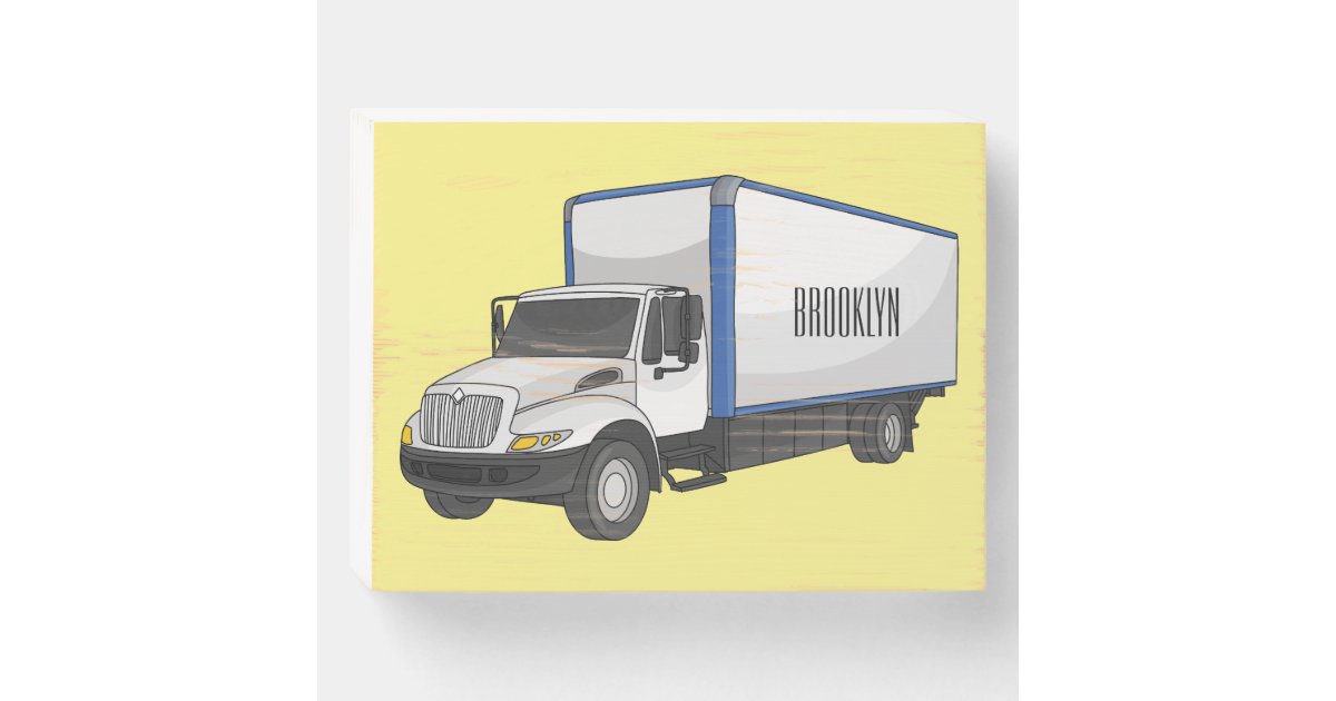 Box truck cartoon illustration | Zazzle