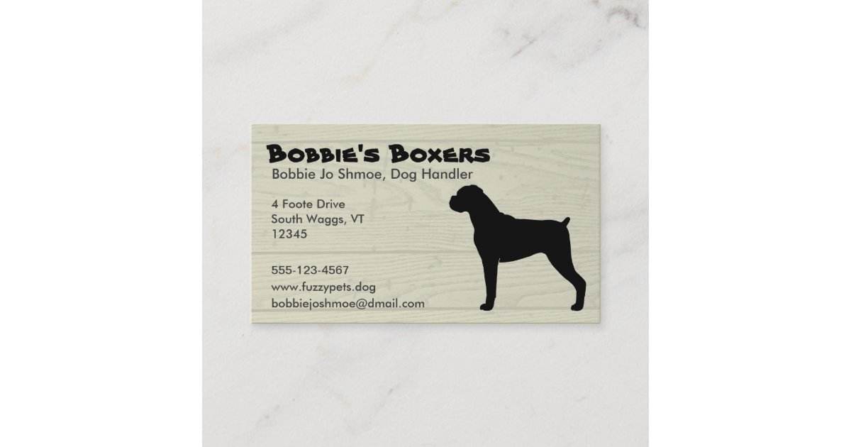 Boxer Business Card | Zazzle