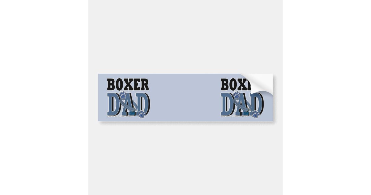 Boxer DAD Bumper Sticker | Zazzle