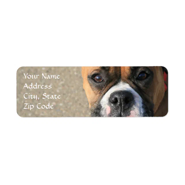 Boxer dog address Labels | Zazzle