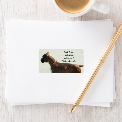 Boxer dog address labels | Zazzle