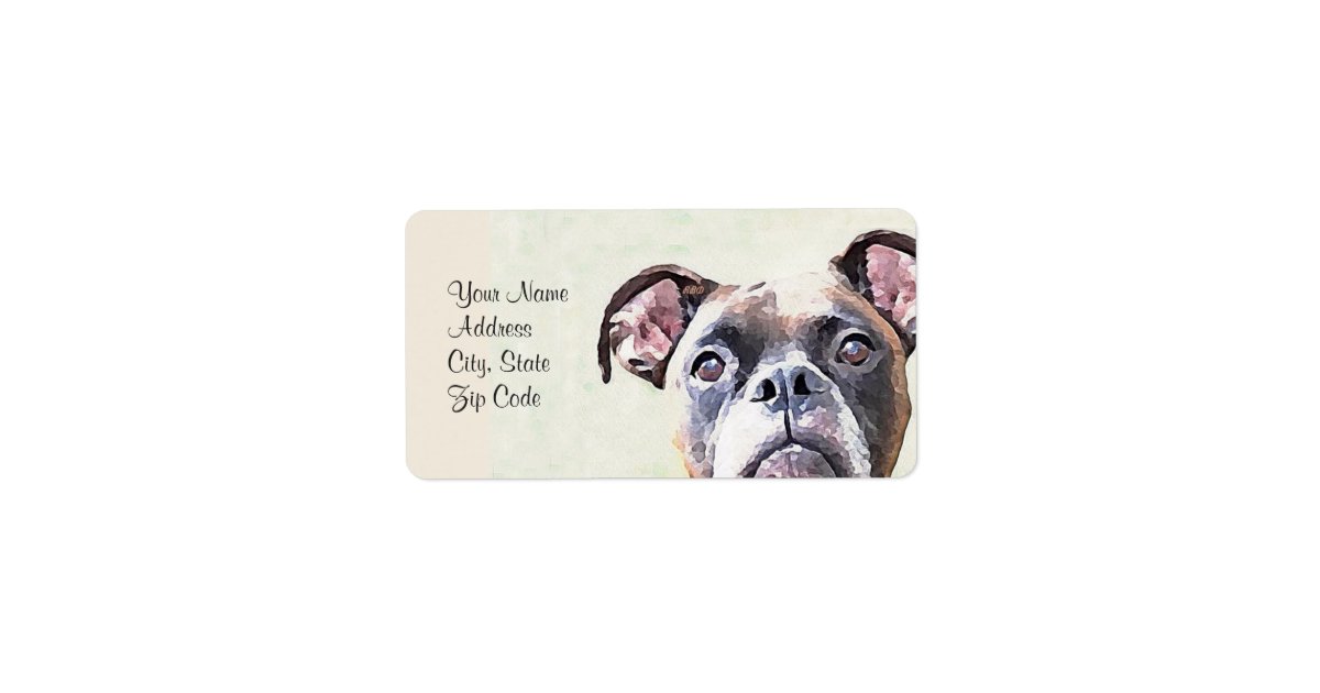 Boxer Dog Address labels | Zazzle