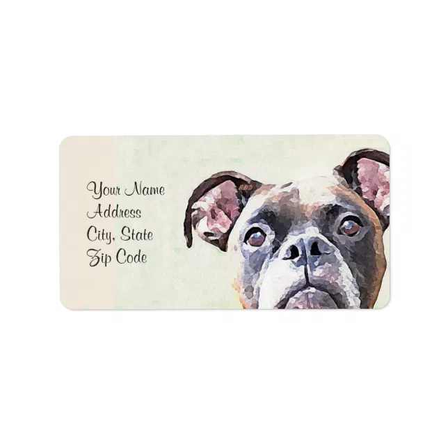 Boxer Dog Address labels | Zazzle