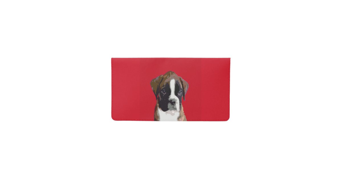 Boxer dog checkbook cover | Zazzle