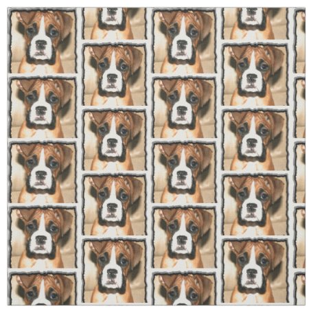 boxer dog light blue fabric | Zazzle.com