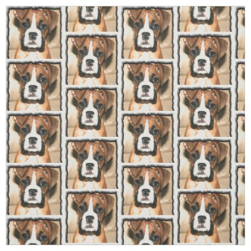 Boxer dog Custom Fabric | Zazzle
