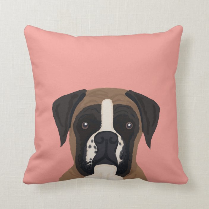 Boxer dog custom pet portrait pillow for dog owner | Zazzle.com