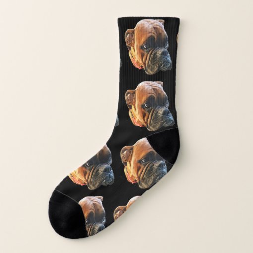 Boxer Dog Custom Pet Socks | Zazzle