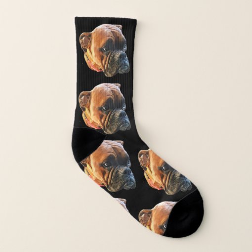 Boxer Dog Custom Pet Socks | Zazzle