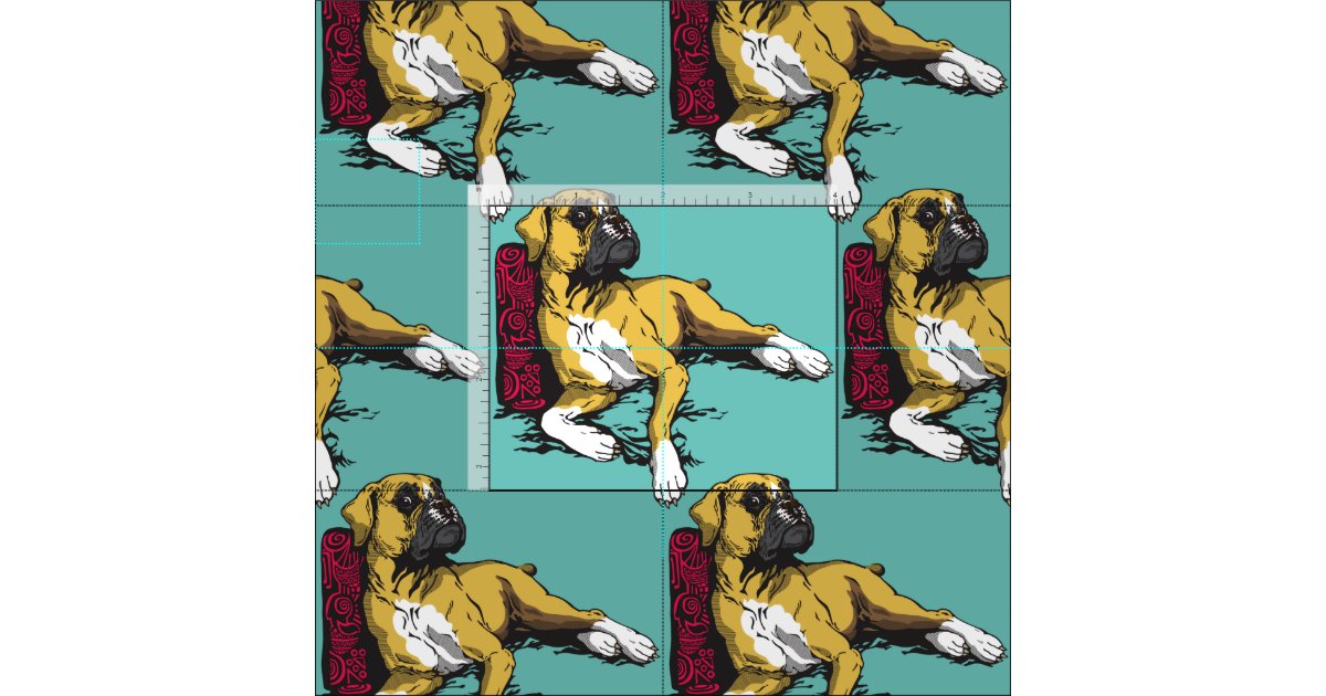 boxer dog fabric | Zazzle