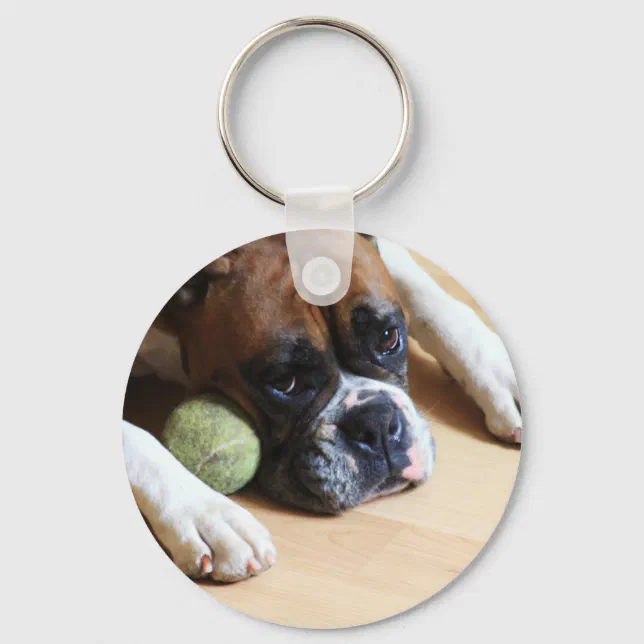 Boxer dog Keychain | Zazzle