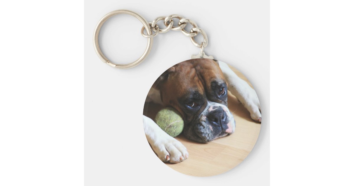 Boxer dog Keychain | Zazzle.com