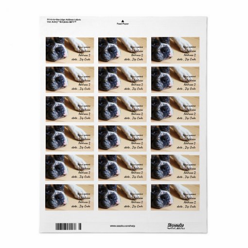Boxer dog label | Zazzle