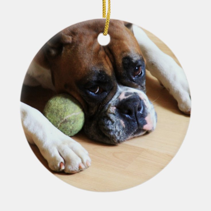 Boxer dog ornament | Zazzle