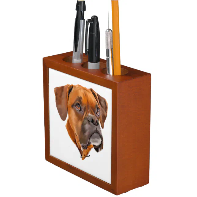 Boxer Dog Pencil/Pen Holder | Zazzle