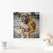 Boxer / Dog Photo Wall Clock | Zazzle