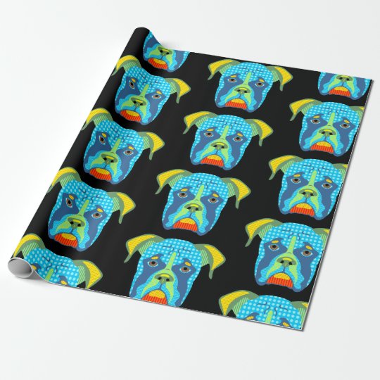 Boxer Dog Pop Art Wrapping Paper | Zazzle.com